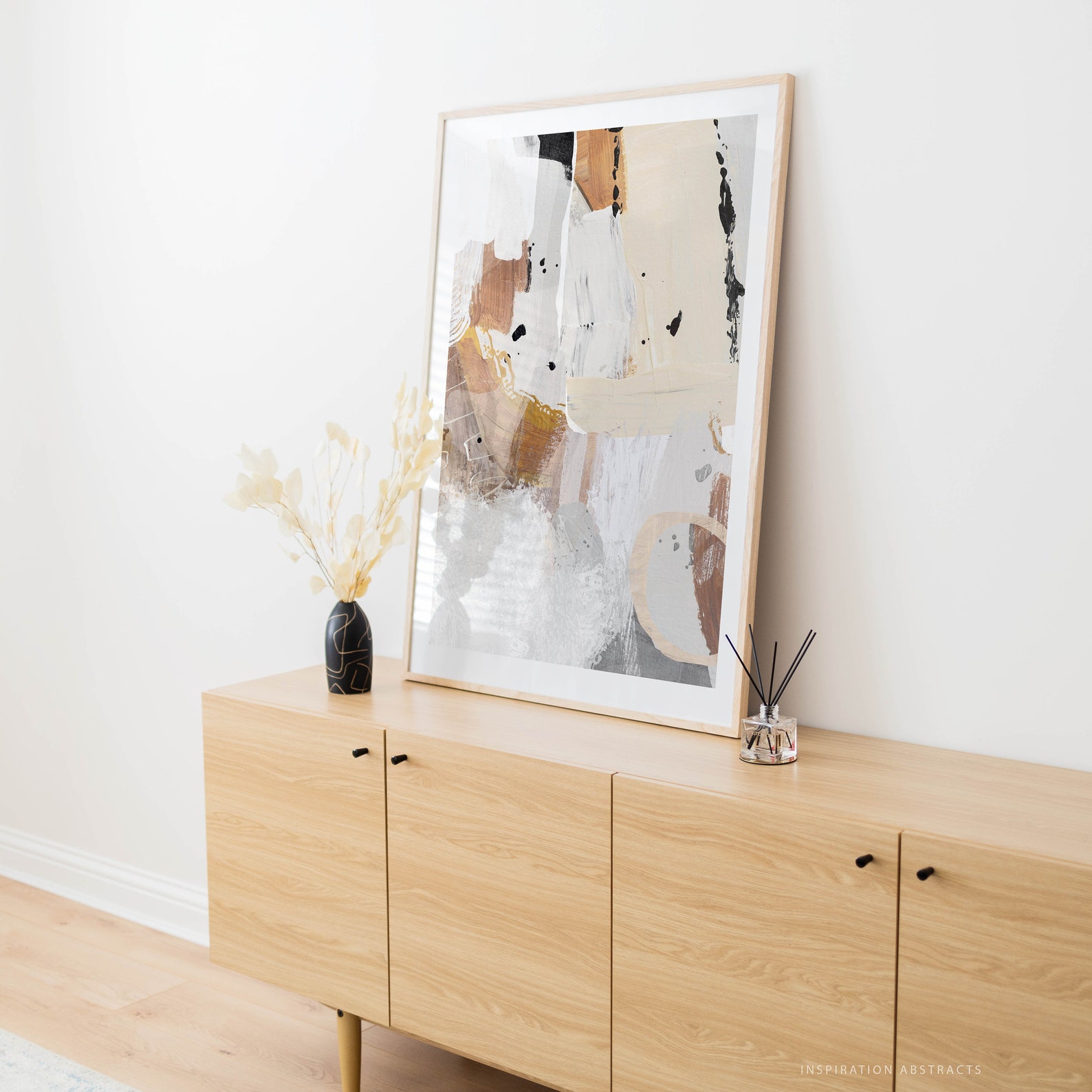 Large Abstract Painting, Neutral Abstract Art, Instant Download, Modern ...