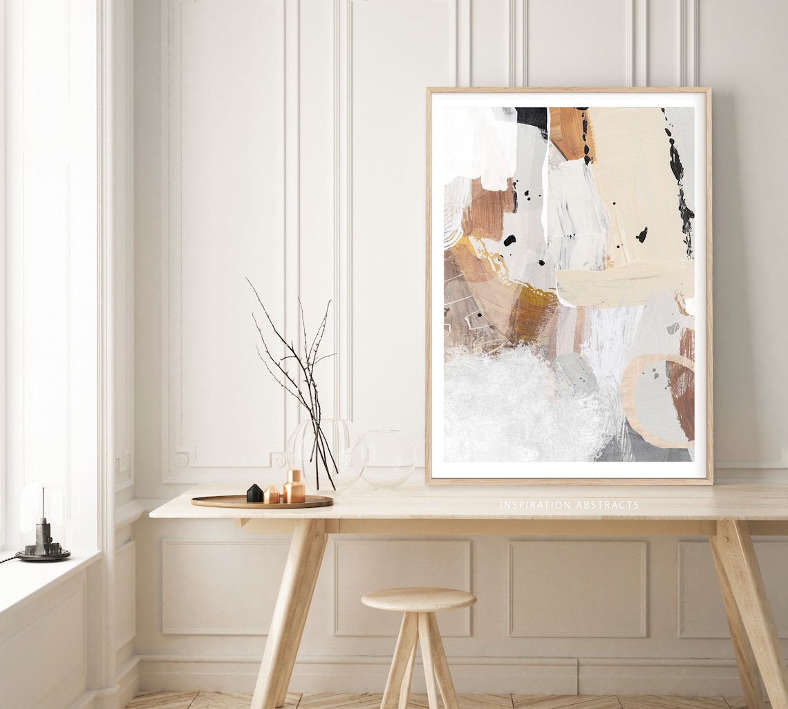 Large Abstract Painting Neutral Abstract Art Instant - Etsy