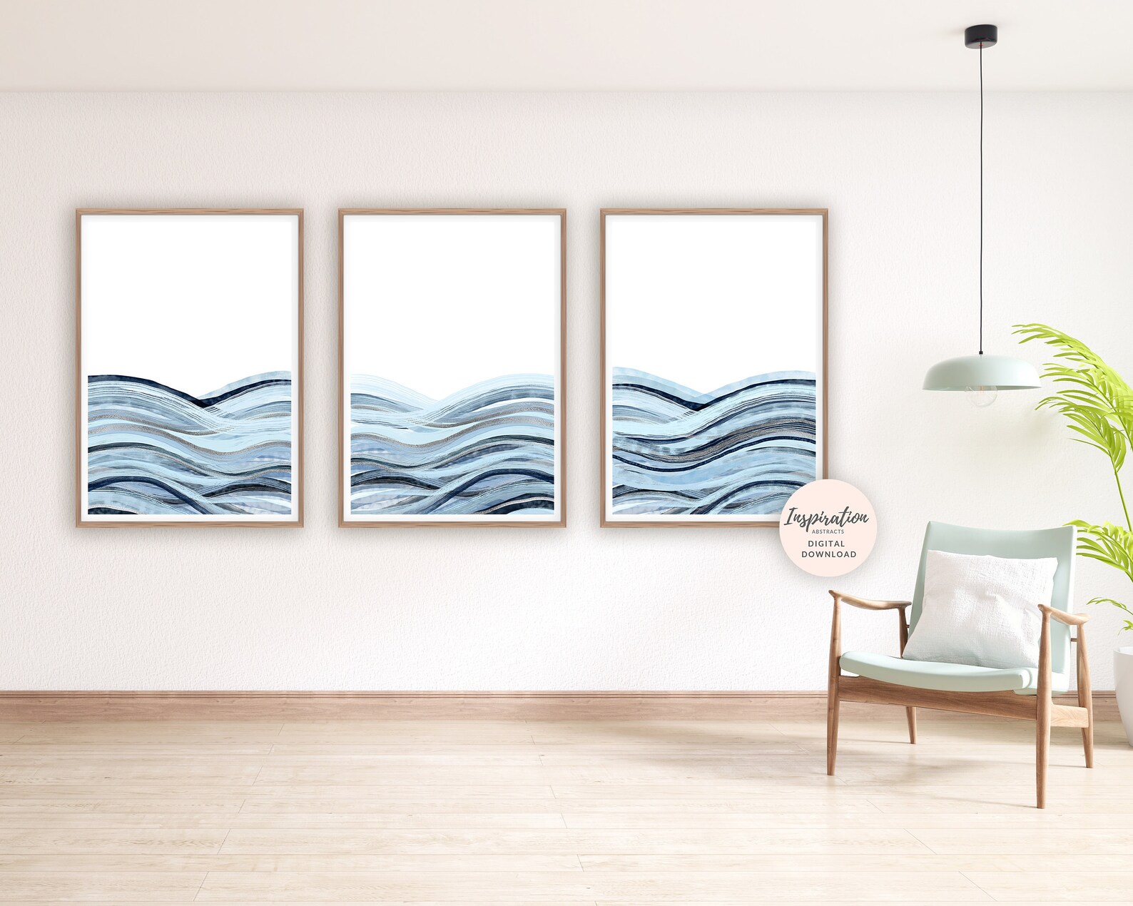 Minimalist Print Set Printable Art Set of 3 Prints Coastal - Etsy