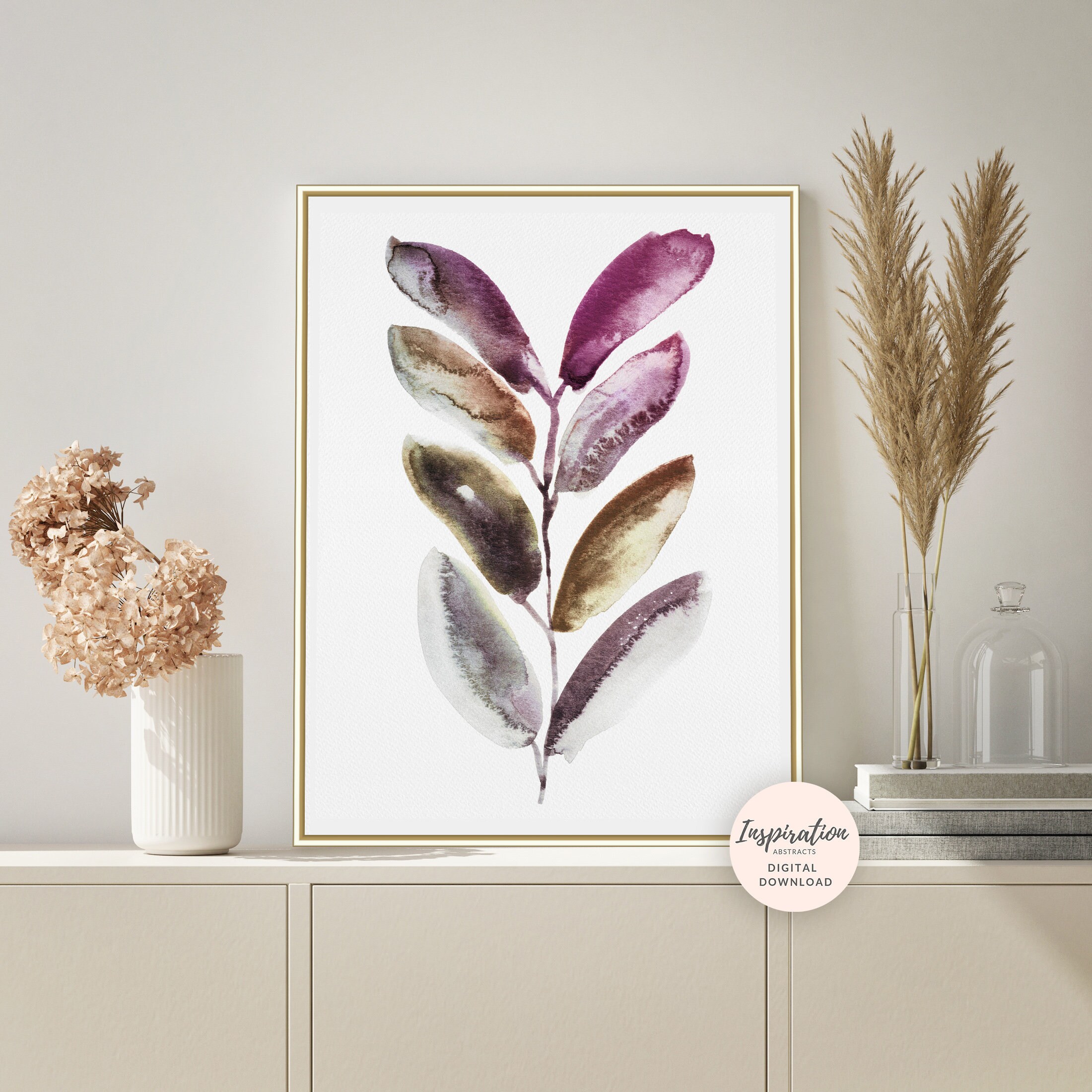 Drawing & Illustration Printable Boho Art Watercolor Prints Digital ...