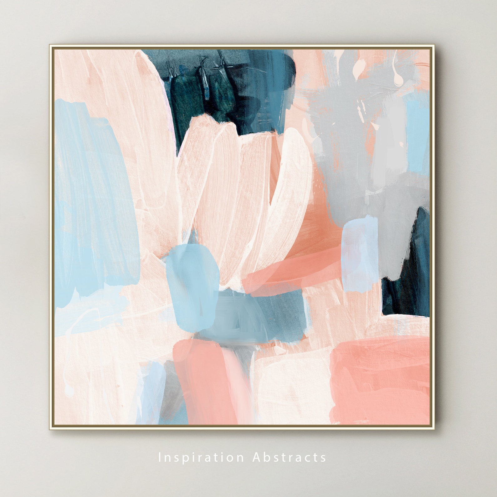 Large Abstract Painting With Pastel Tones Modern Wall Art - Etsy
