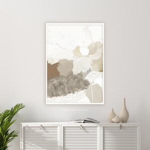 Neutral Tone Abstract Painting, Printable Wall Art, Mixed Media Art ...