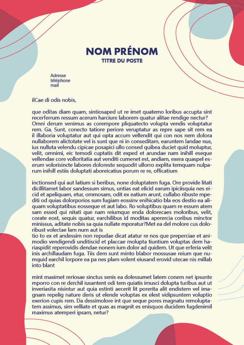 Cover Letter Personalized - Etsy