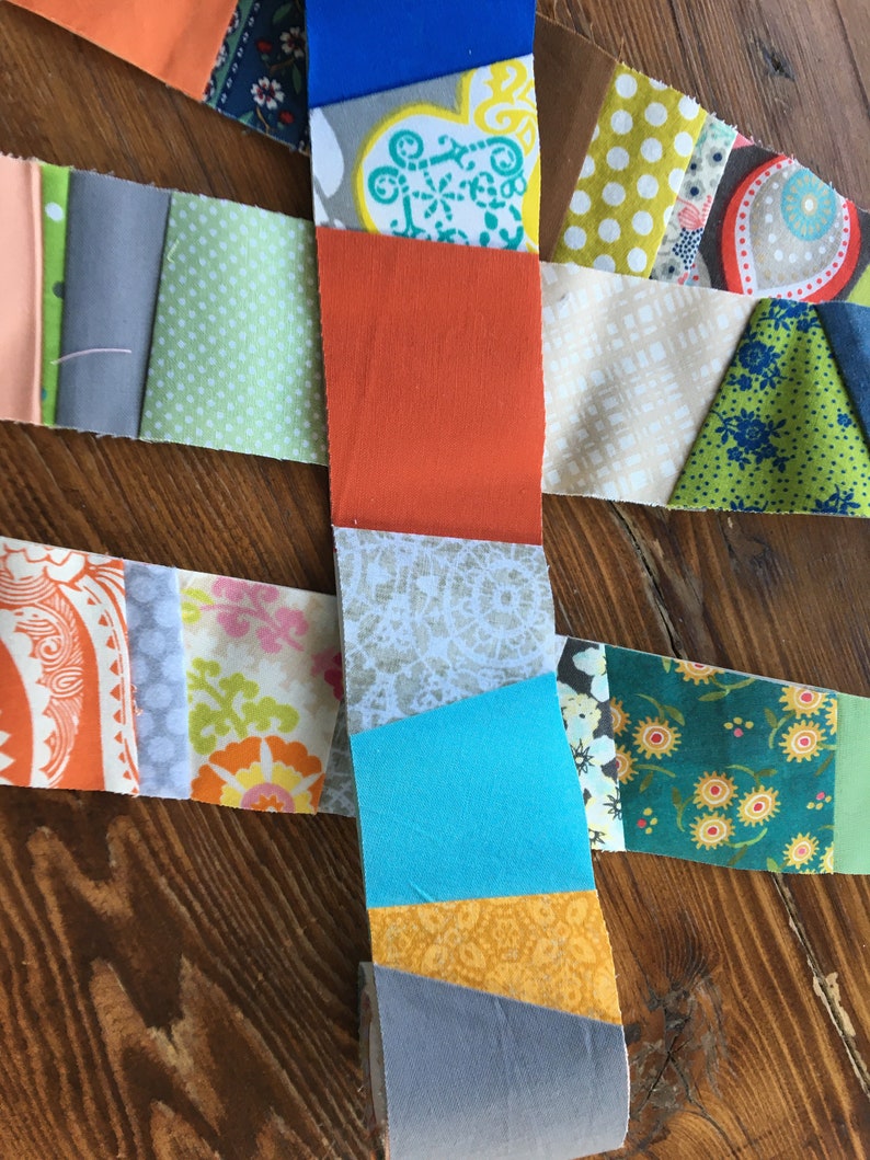 Paper-pieced Fabric Strip - Etsy
