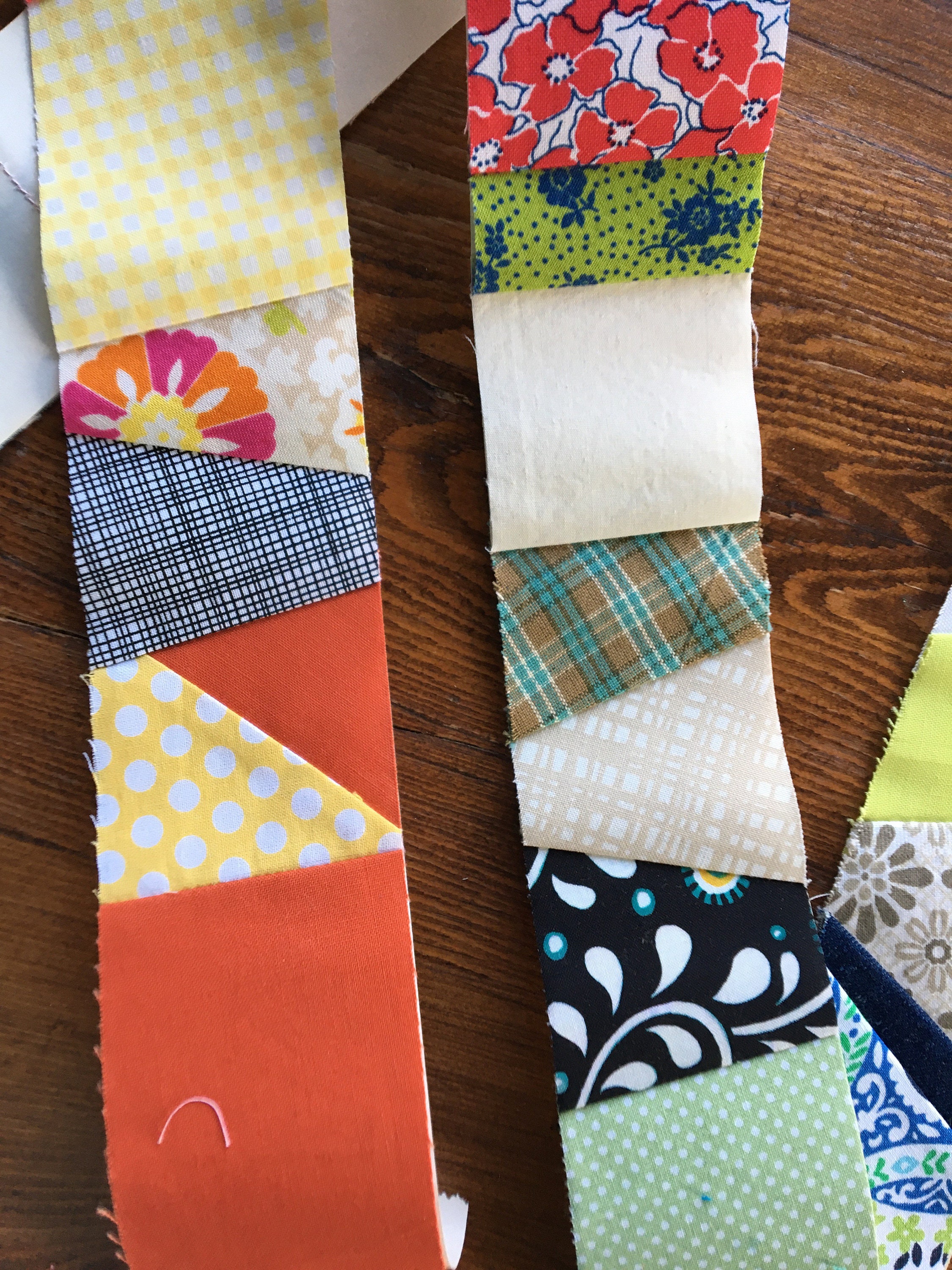 Paper-pieced Fabric Strip - Etsy