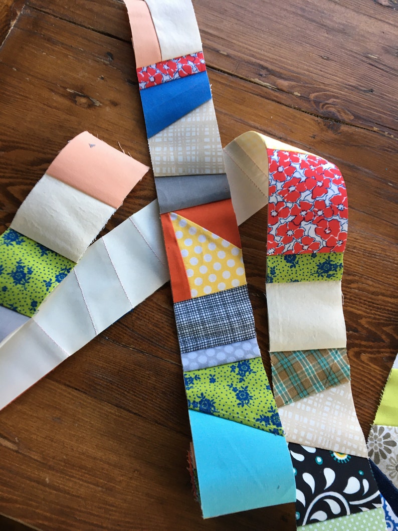 Paper-pieced Fabric Strip - Etsy