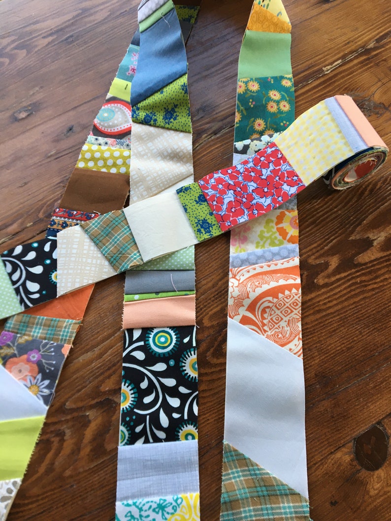 Paper-pieced Fabric Strip - Etsy