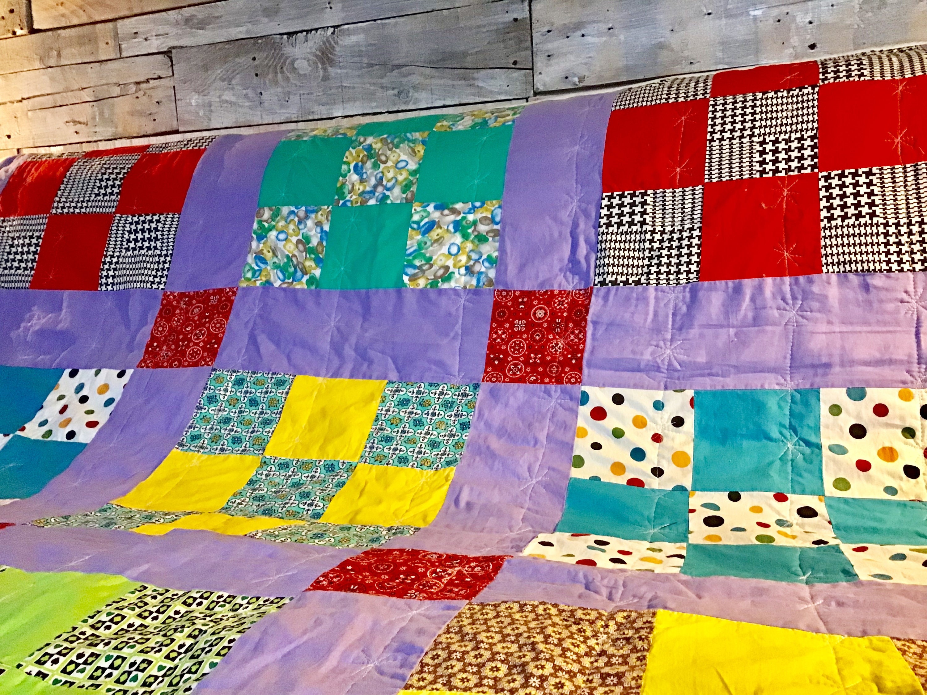 Vintage Nine Patch Quilt - Etsy