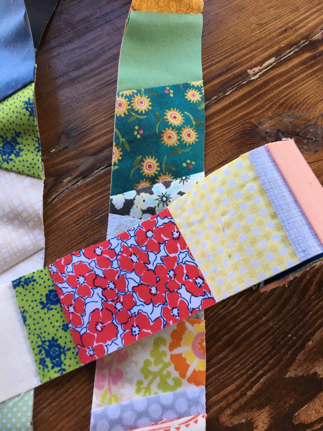 Paper-pieced Fabric Strip - Etsy