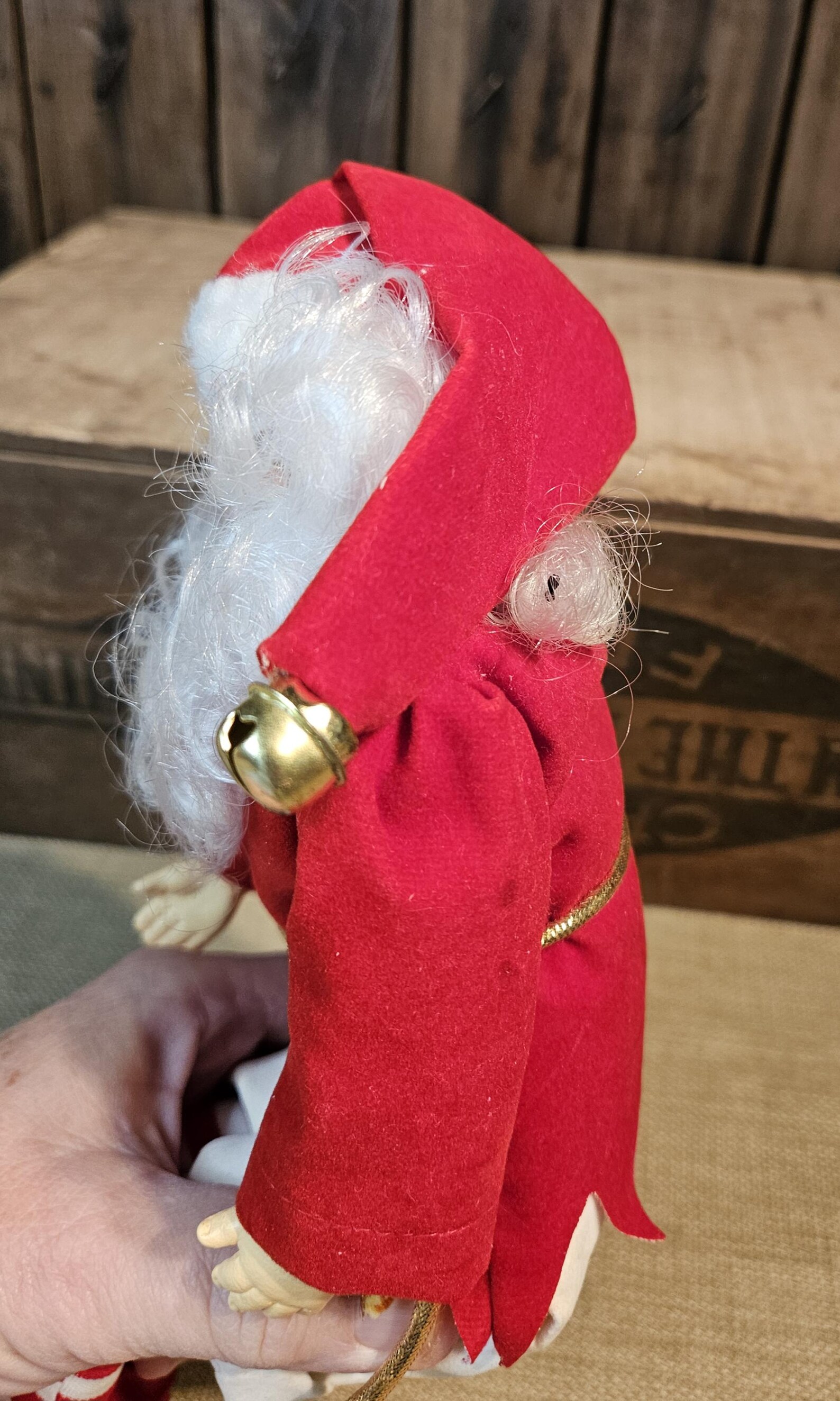 Vintage Santa Shelf Sitter ~ Bendable Legs ~ Knee Hugger Decor ~ Retro ...