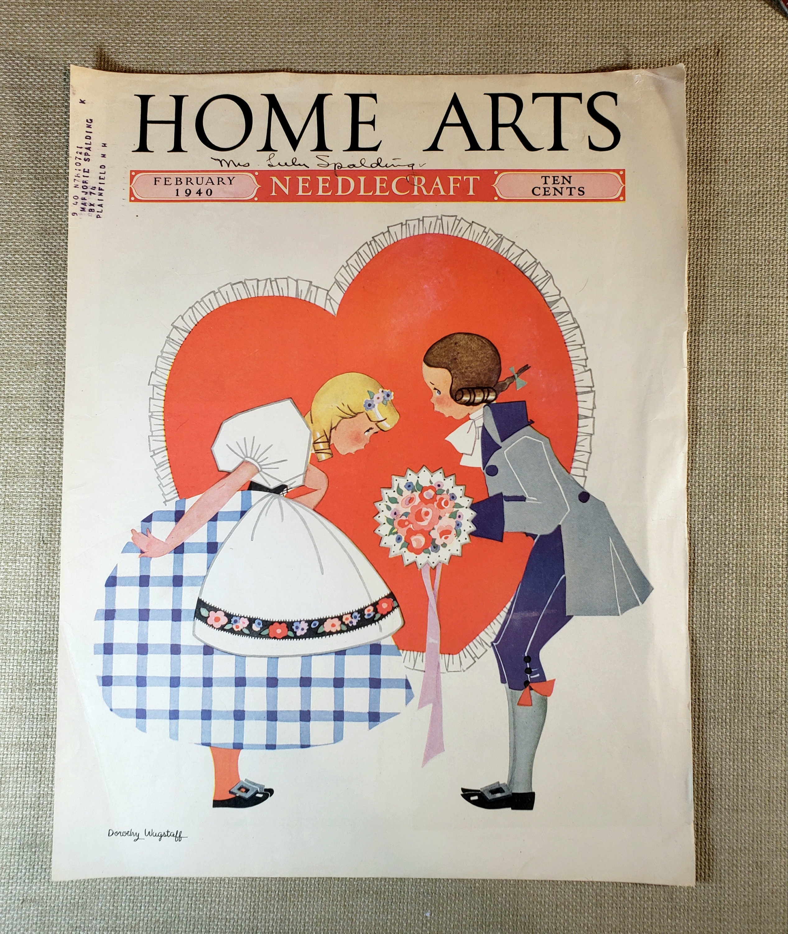 ORIGINAL Vintage Home Arts Needlecraft Magazine Cover - Etsy