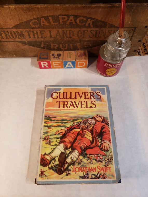 Gullivers Travels Book Cover Jonathan Swift
