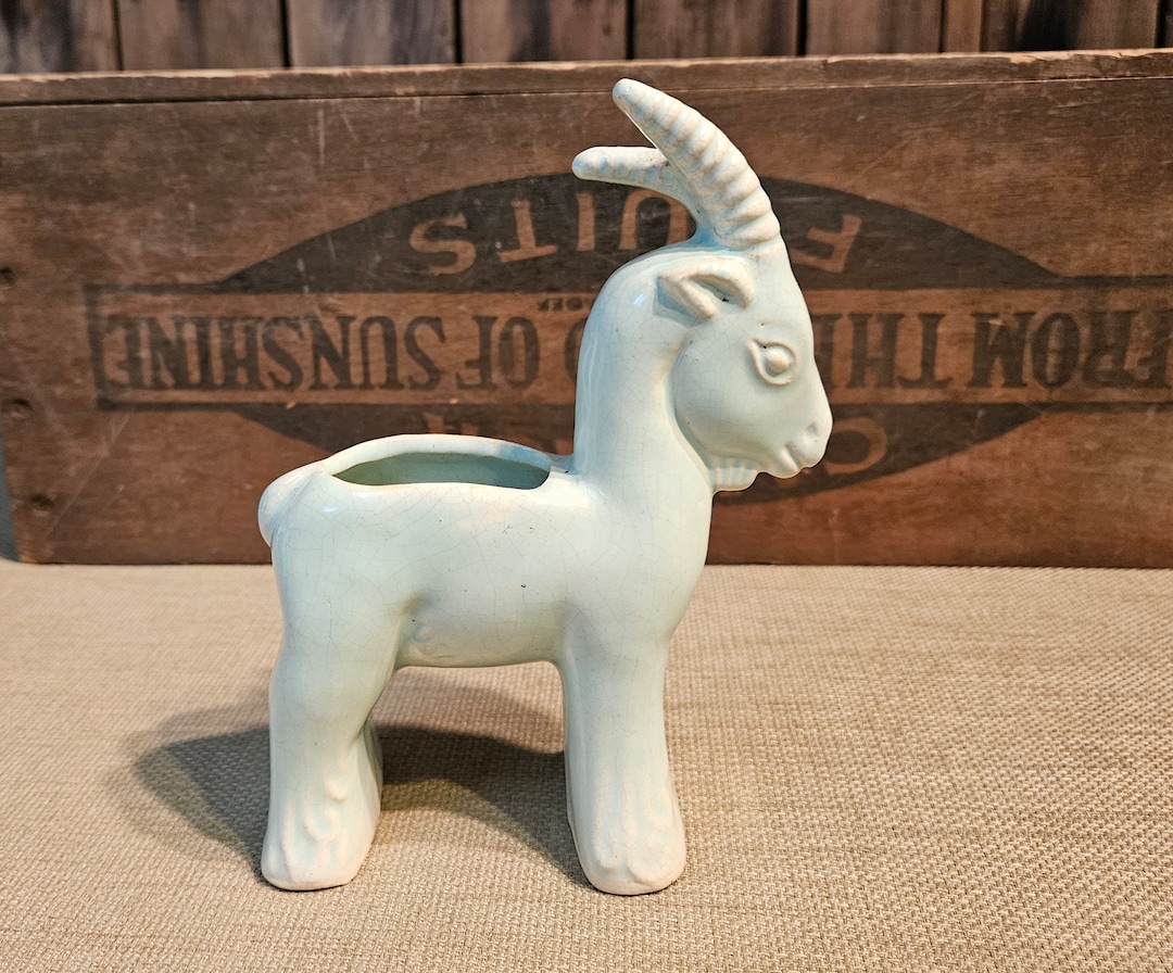 Vintage Shawnee Pottery Billy Goat Planter ~ Ram Planter ~ Made in ...