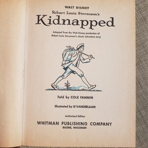 Walt Disney KIDNAPPED From Robert Louis Stevenson's Famous Classic Told ...