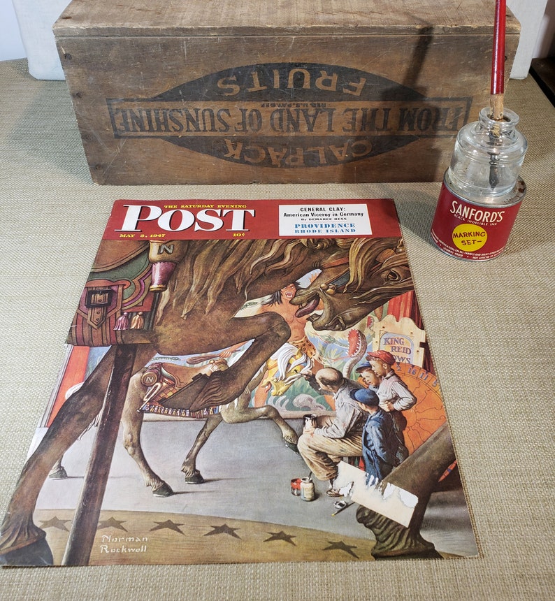 ORIGINAL the Saturday Evening Post Magazine Cover ~ May 3, 1947 ...