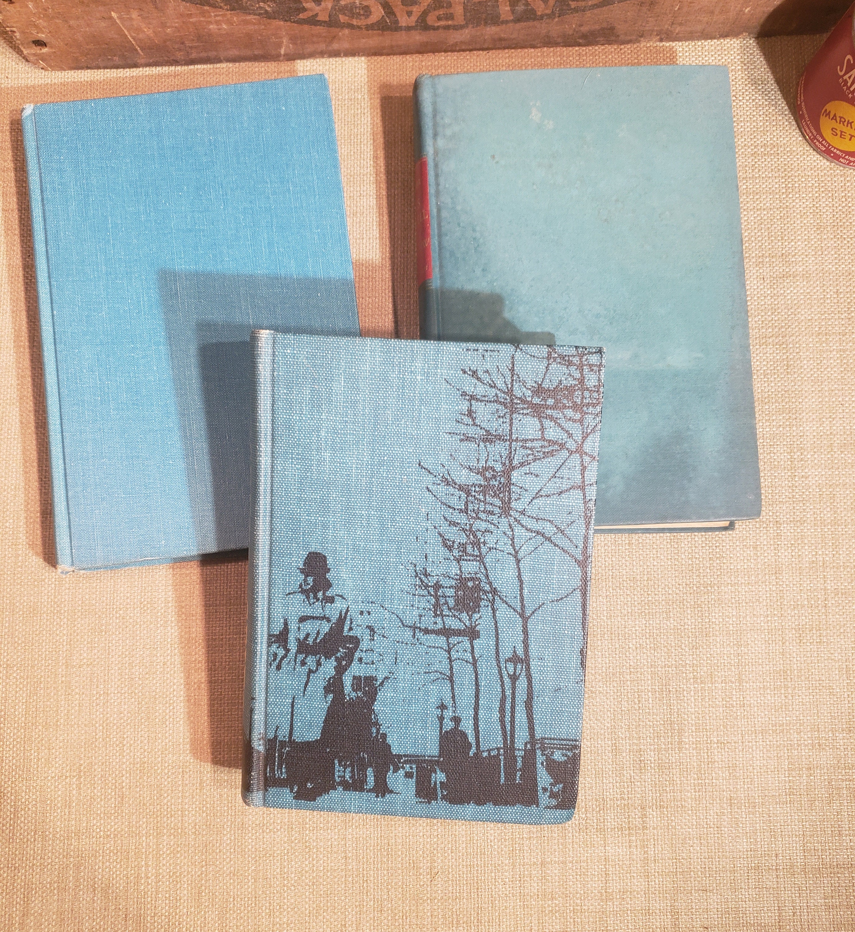 Set of 3 Vintage Turquoise Book Stack Turquoise Book Bundle | Etsy