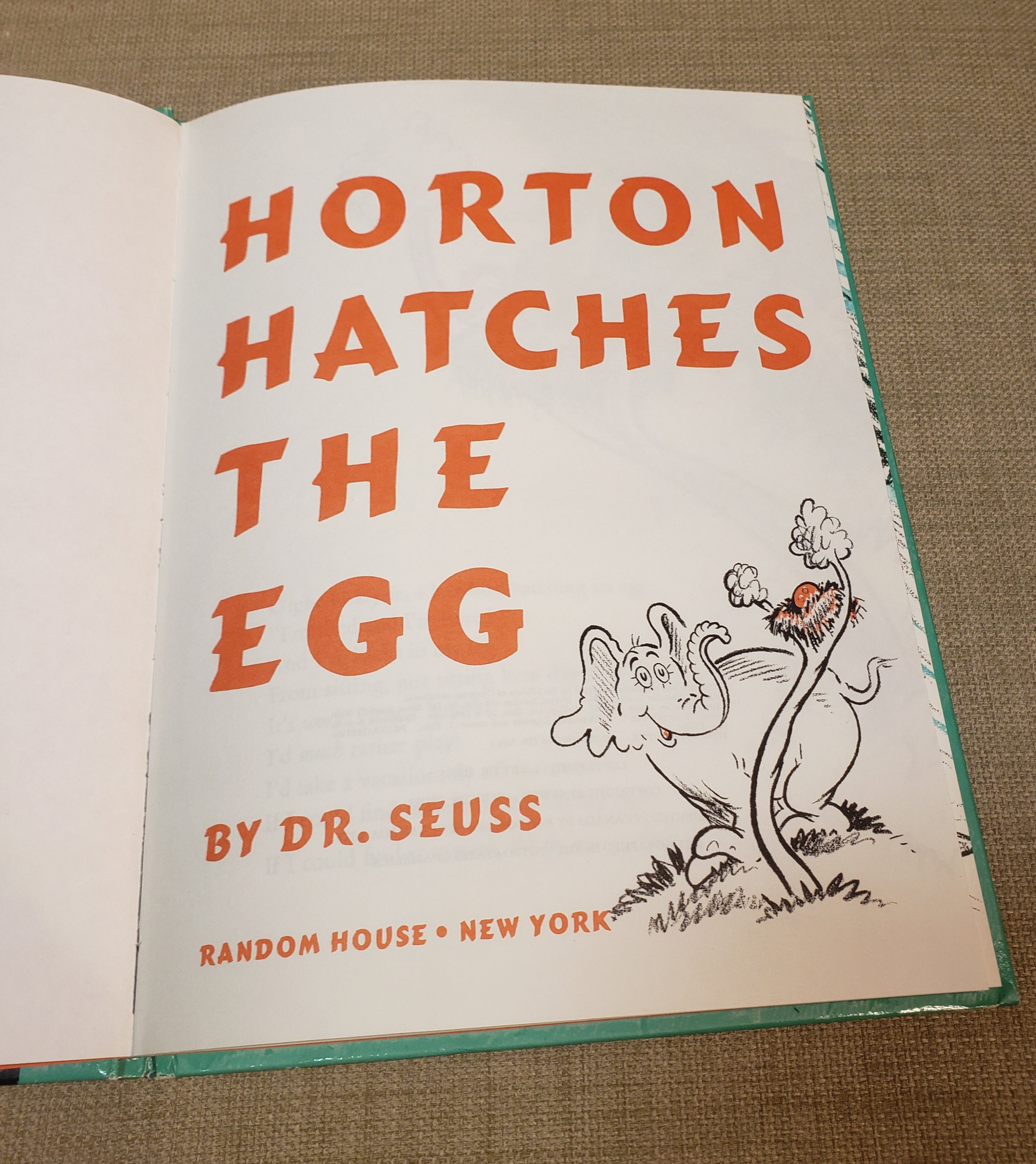 Horton Hatches The Egg Book Cover