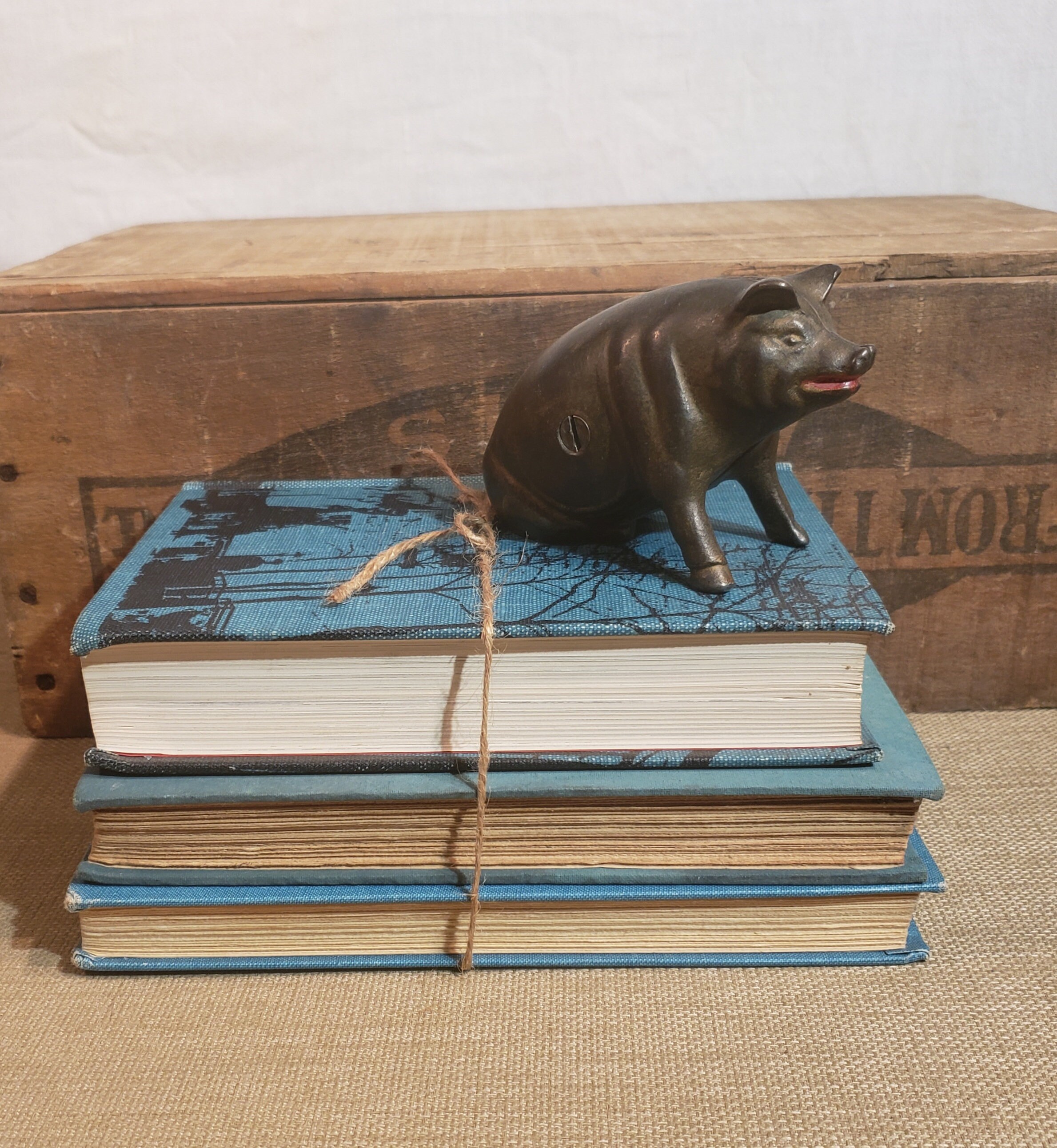 Set of 3 Vintage Turquoise Book Stack Turquoise Book Bundle | Etsy