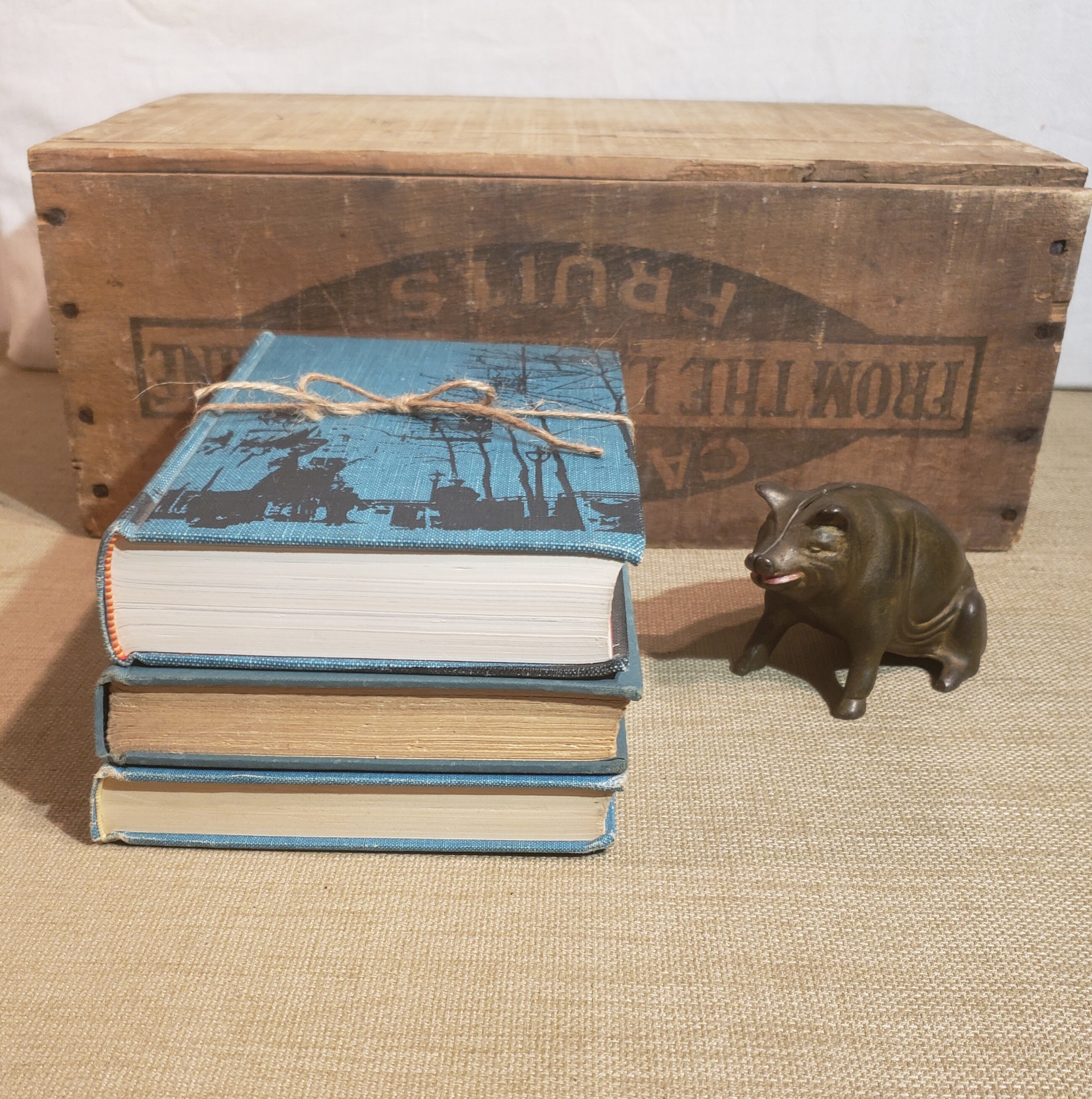 Set of 3 Vintage Turquoise Book Stack Turquoise Book Bundle | Etsy