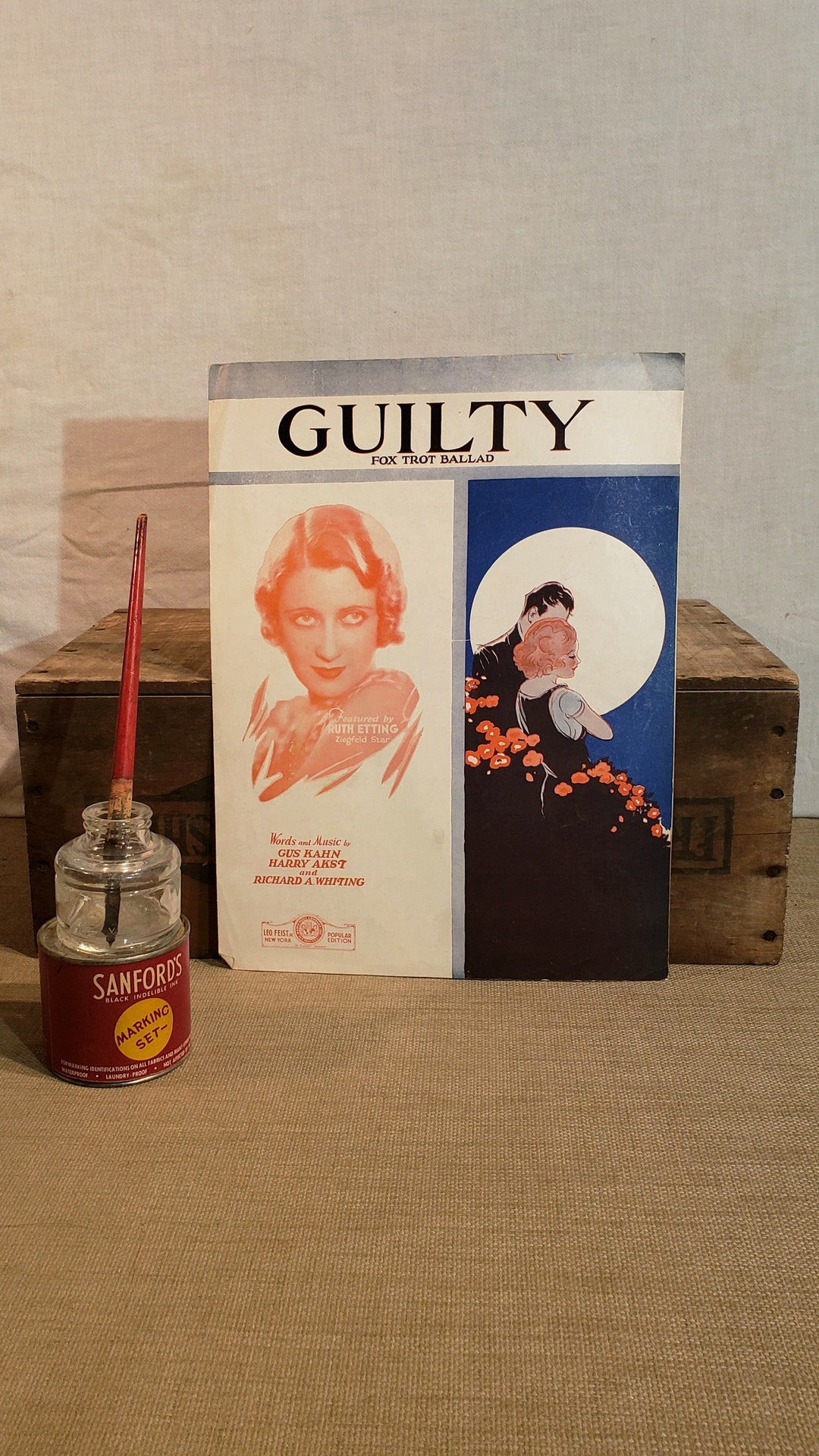 Original Antique Sheet Music ~ GUILTY - Fox Trot Ballad ~ Words and ...