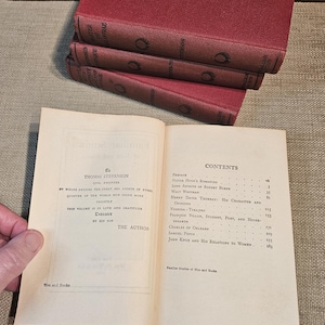 Masterpieces of Robert Louis Stevenson Books ~ Set of 4 Small Red Books ...