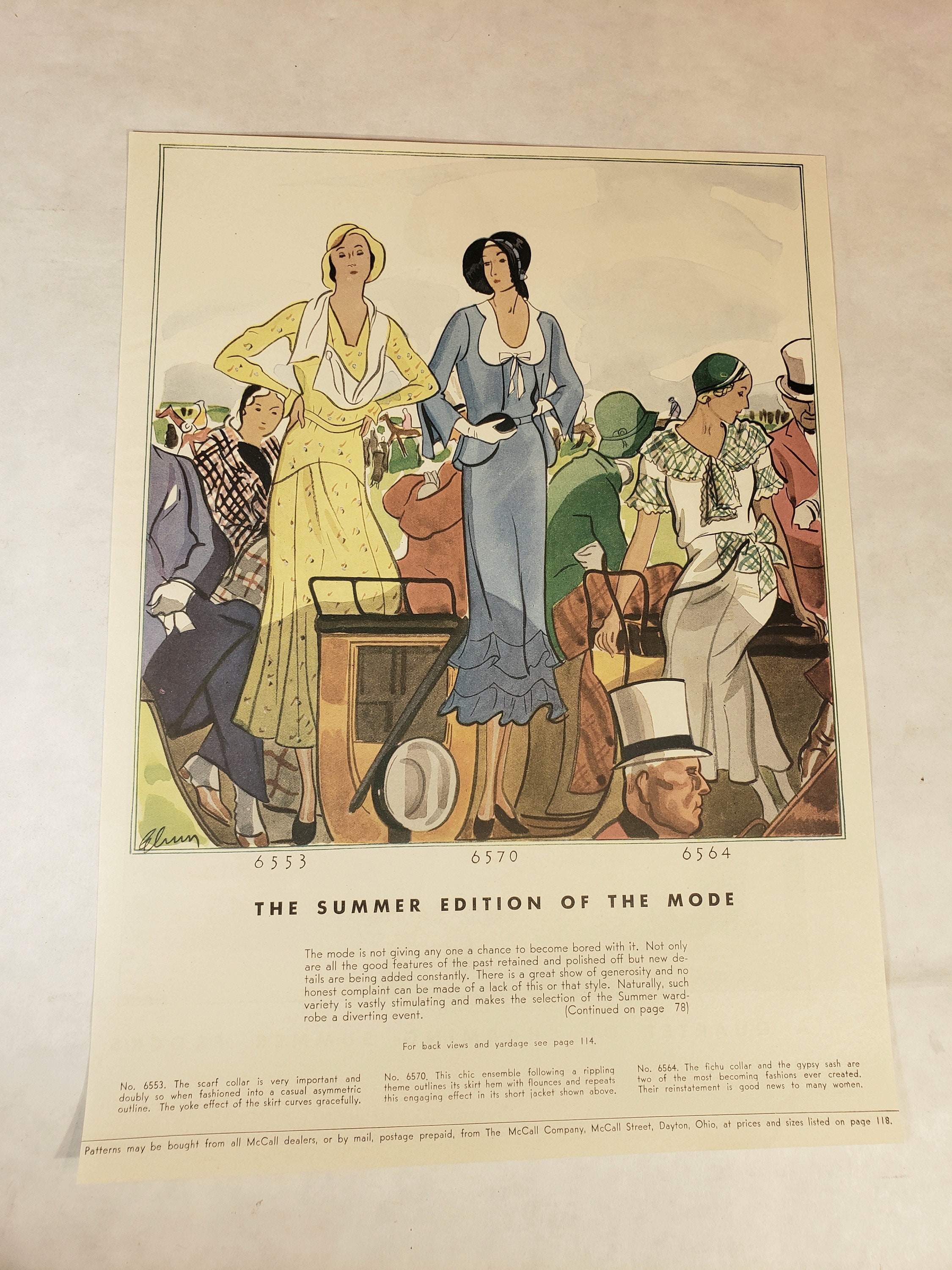 ORIGINAL McCall's Pattern Ads June 1931 A Quartet Of | Etsy
