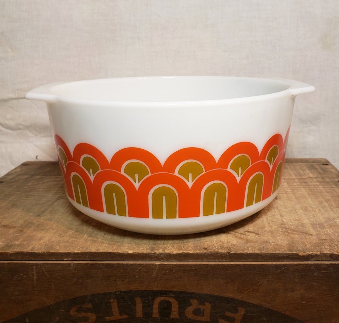 Vintage PYREX Designs Straight Sides 3 Qt. Mixing Bowl ~ Promotional ...