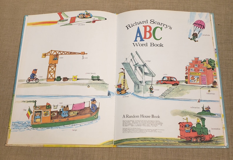 Richard Scarry's ABC Word Book Vintage Children's - Etsy
