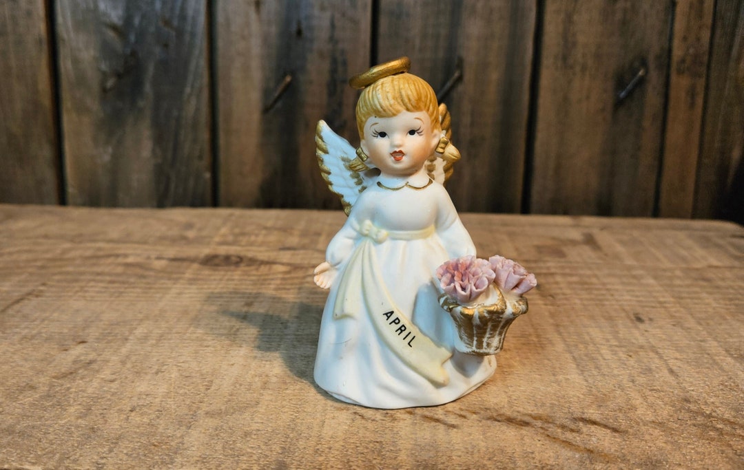 Vintage Lefton April Angel Figurine ~ Birthday Angel ~ Angel of the ...