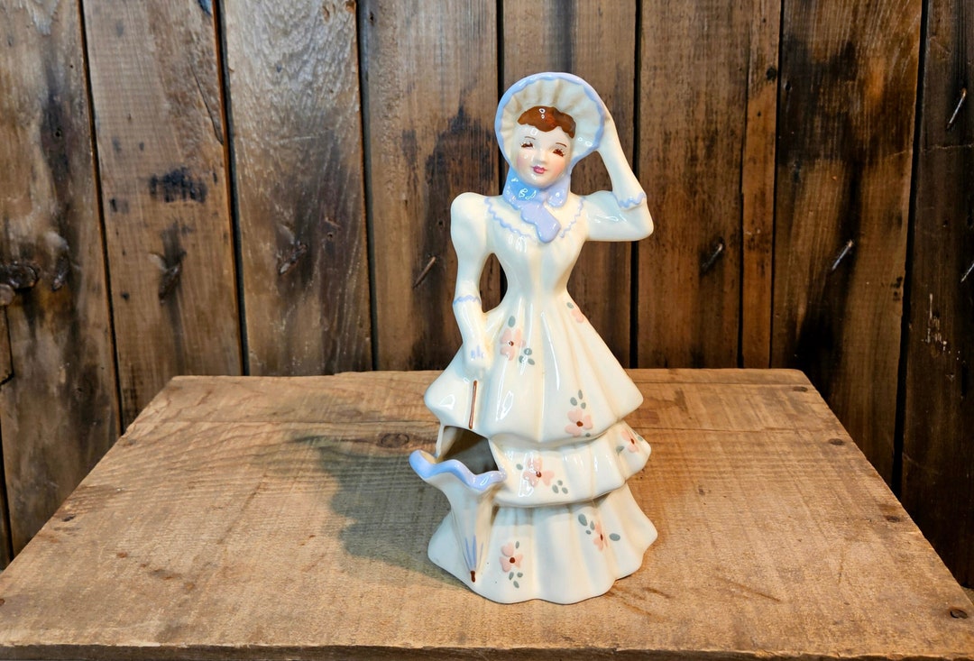Vintage Emily by Florence Ceramics ~ Flower Vase Lady Figurine With ...