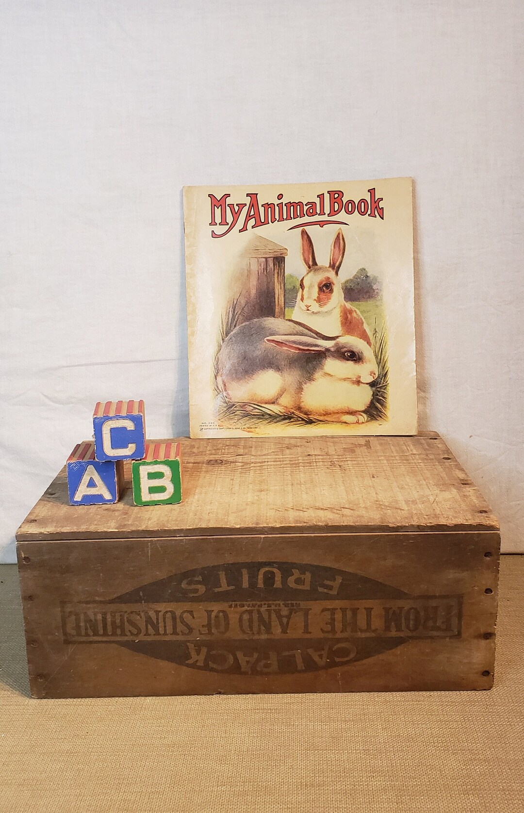 My Animal Book ~ Vintage Soft Cover Children's Book ~ Copyright Early ...