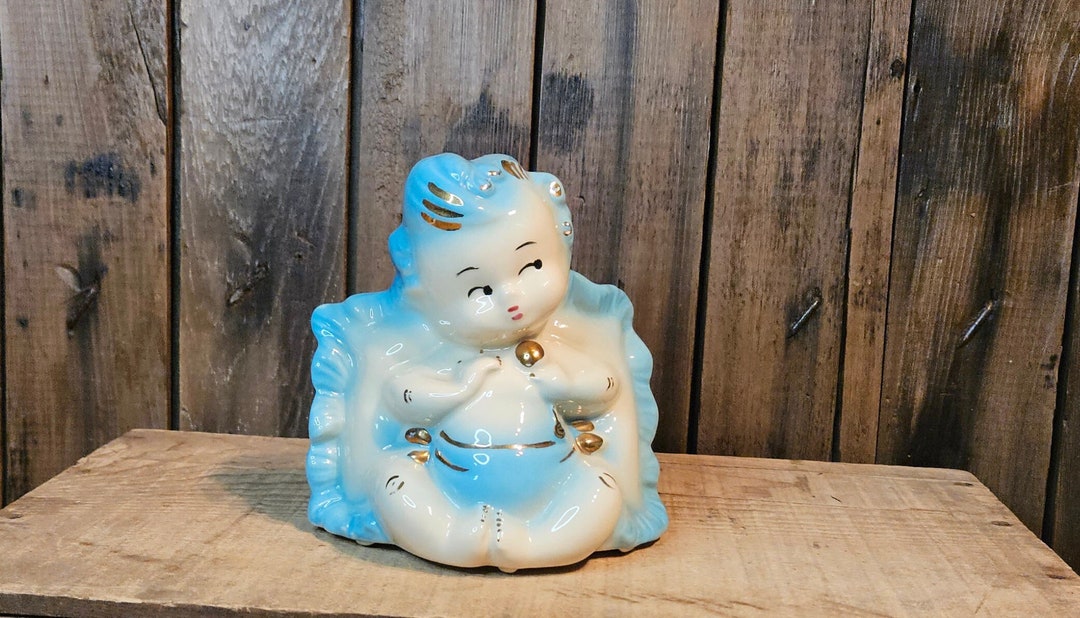 Vintage Hull Pottery Baby Boy Planter ~ Blue #92 ~ 1950's - Etsy