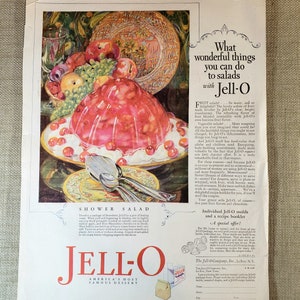 Original Vintage Jell-o Advertisement ~ September 1927 ~ Backside ...