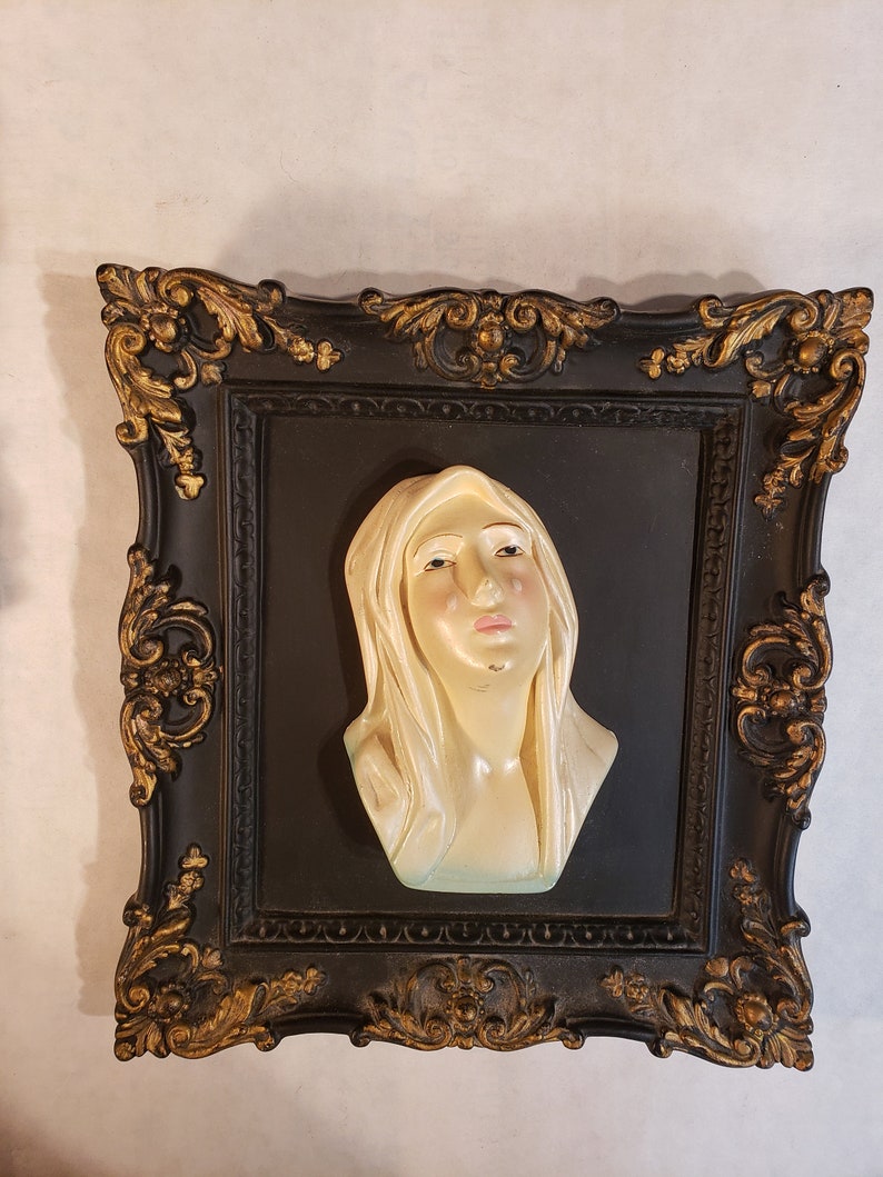 Vintage Hand Painted Chalkware Mary and Jesus Religious Wall - Etsy