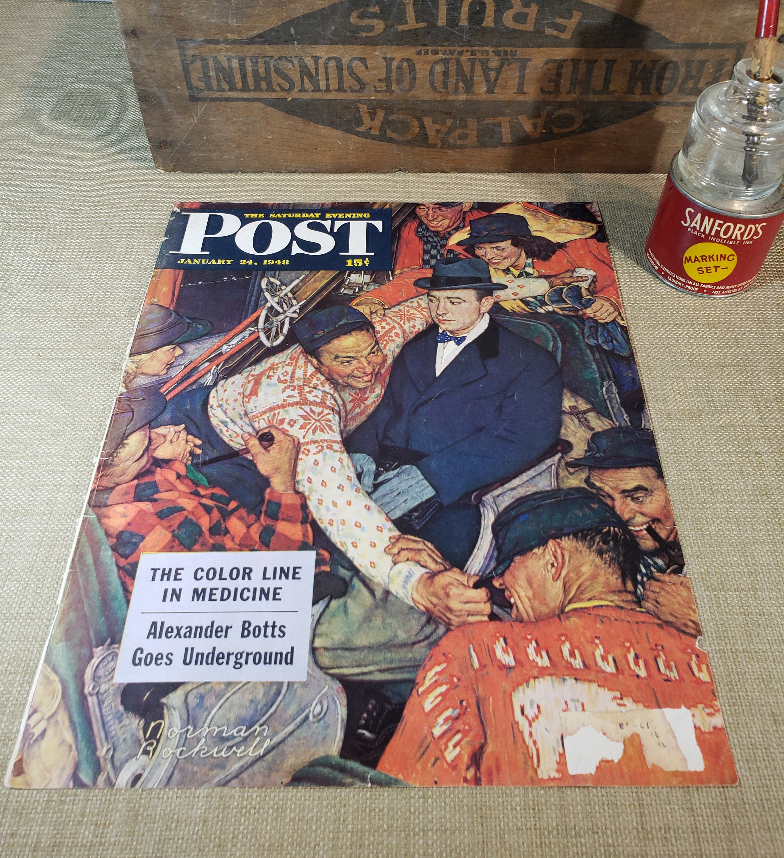 ORIGINAL The Saturday Evening Post Magazine Cover January | Etsy