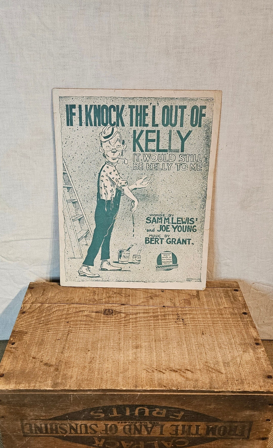 Original Vintage Sheet Music ~ If I Knock the 'L' Out of Kelly ~ Words ...