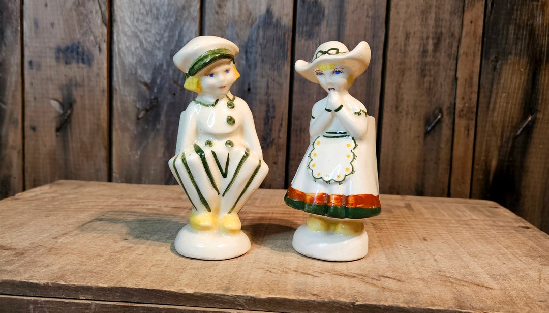 Vintage Dutch Girl and Boy Planters ~ Greta and Fritz ~ 1940's - Etsy