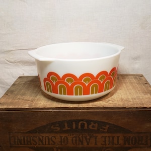 Vintage PYREX Designs Straight Sides 3 Qt. Mixing Bowl ~ Promotional ...