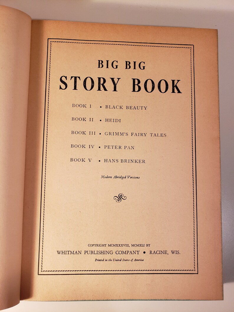 Big Big Story Book Five Classics Whitman Publishing Company | Etsy