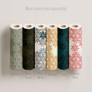 Scattered Starburst Geometric Flowers | Light Green | Seamless ...