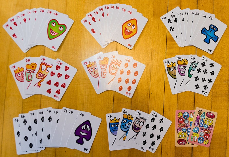 Smiley-face Deck of Cards - Etsy