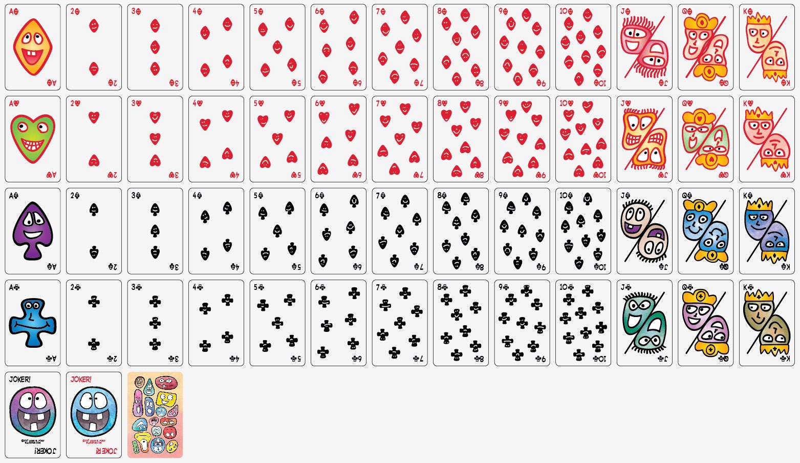 Smiley-face Deck of Cards - Etsy