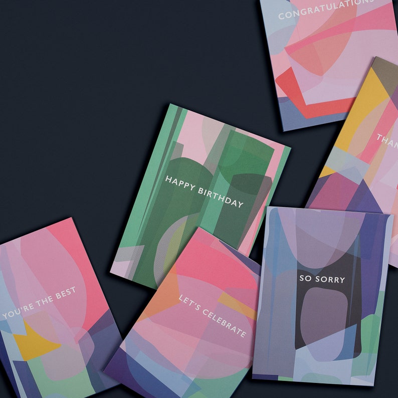 Stained Glass Happy Birthday Card - Etsy