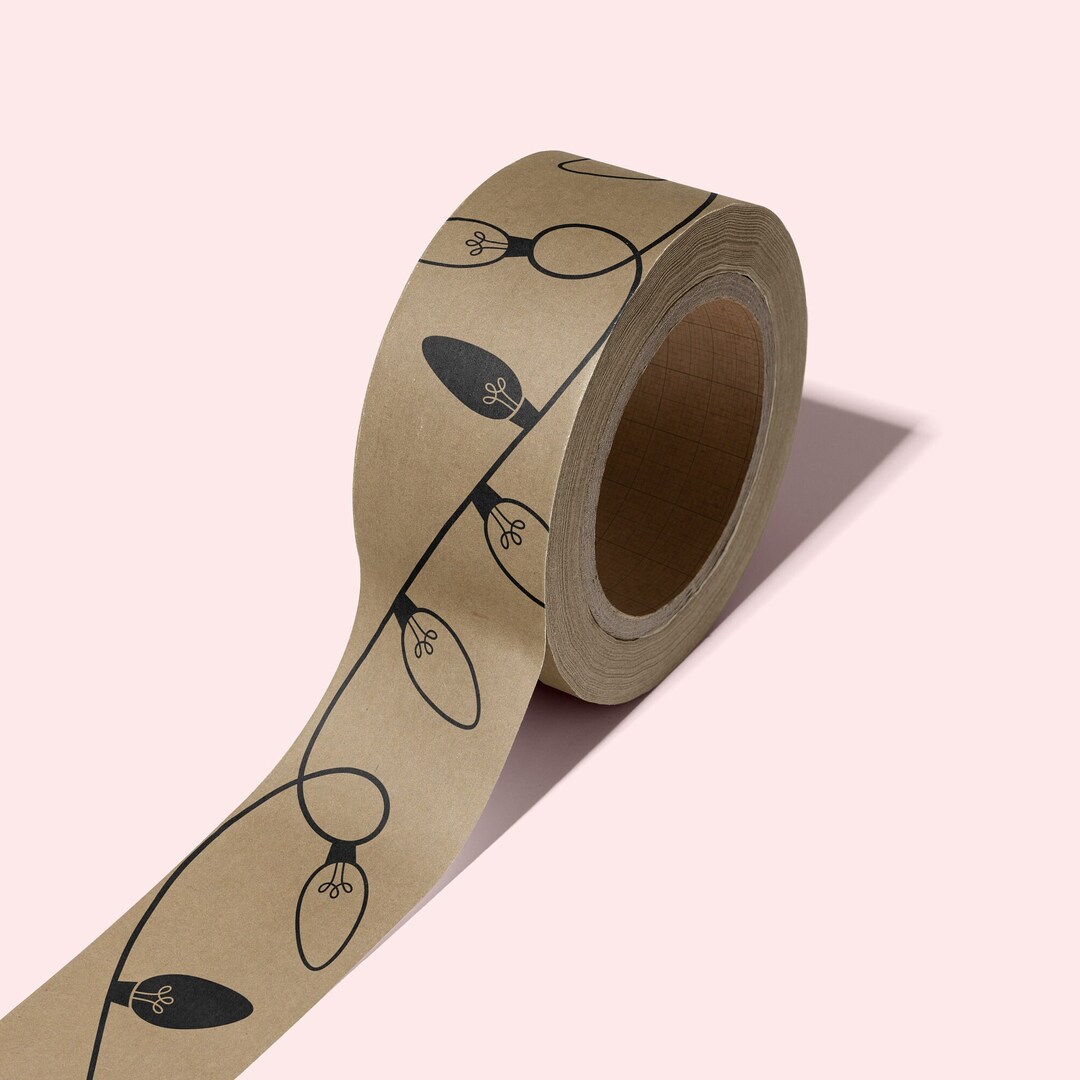 Christmas Paper Parcel Tape Eco Friendly Kraft Self Adhesive - Etsy