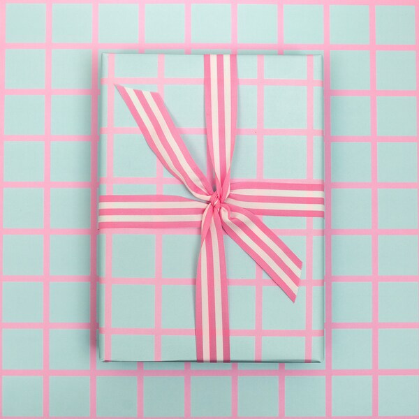 Grid Wrapping Paper - Etsy