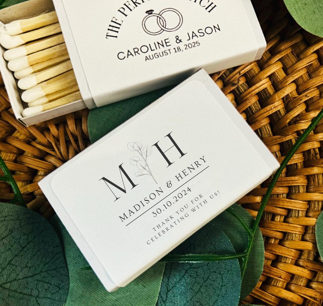 BULK Wedding Matches Set of 50, the Perfect Match Personalized Matches ...