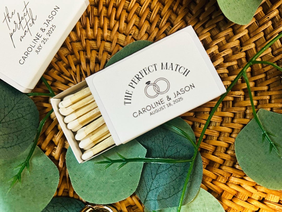 BULK Wedding Matches Set of 50, the Perfect Match Personalized Matches ...