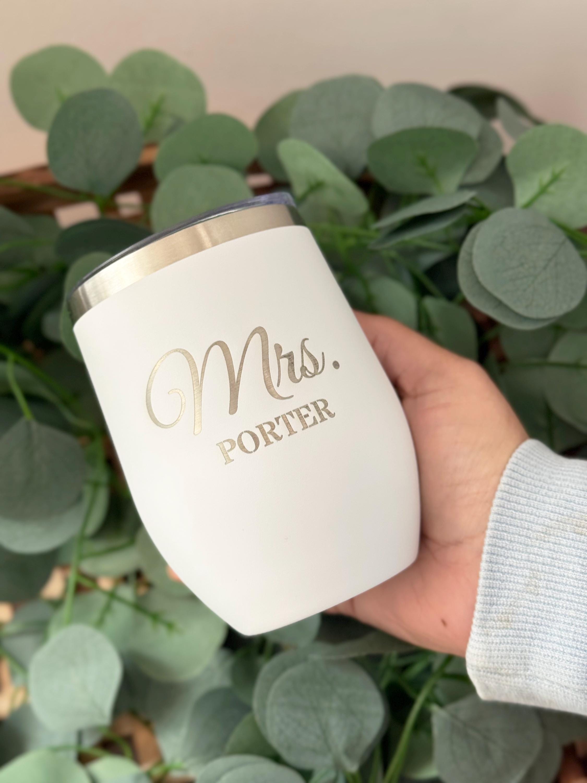 Engraved Custom Wine Tumblers / Custom Cups for Couple/ Gift for Newly ...