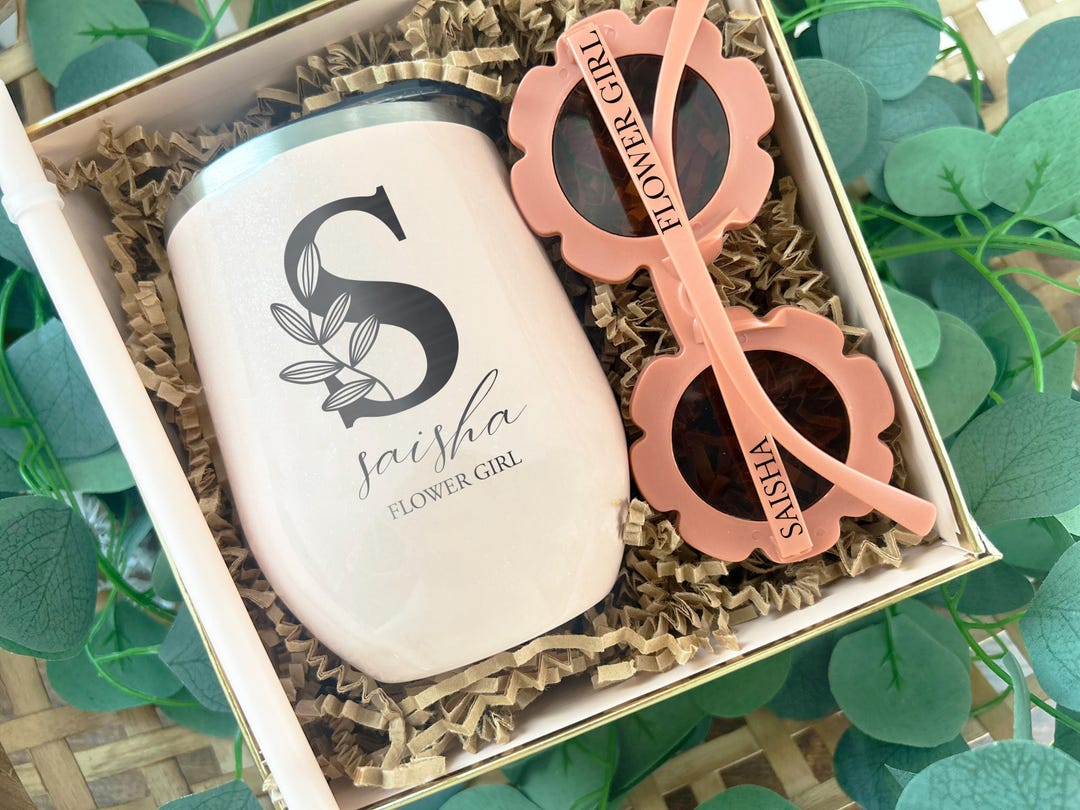 Engraved Flower Girl Tumbler Gift Set / Flower Girl Gift Set / Ring ...