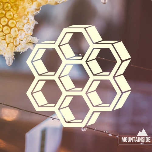 Honeycomb Vinyl Decal Bee Hive Laptop Stickers Honey Jar - Etsy